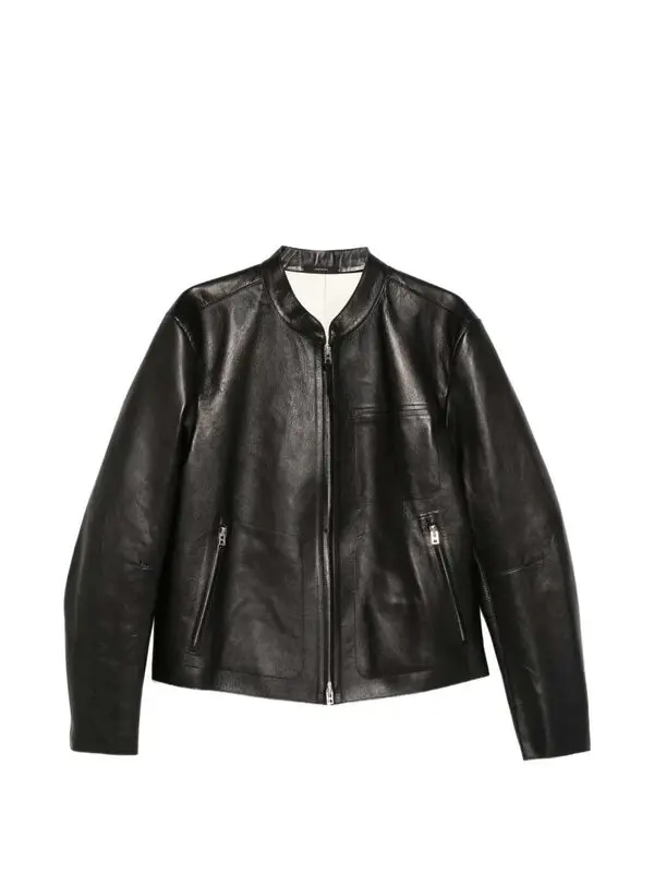 TOM FORD Leather Zip-up Jacket - Black