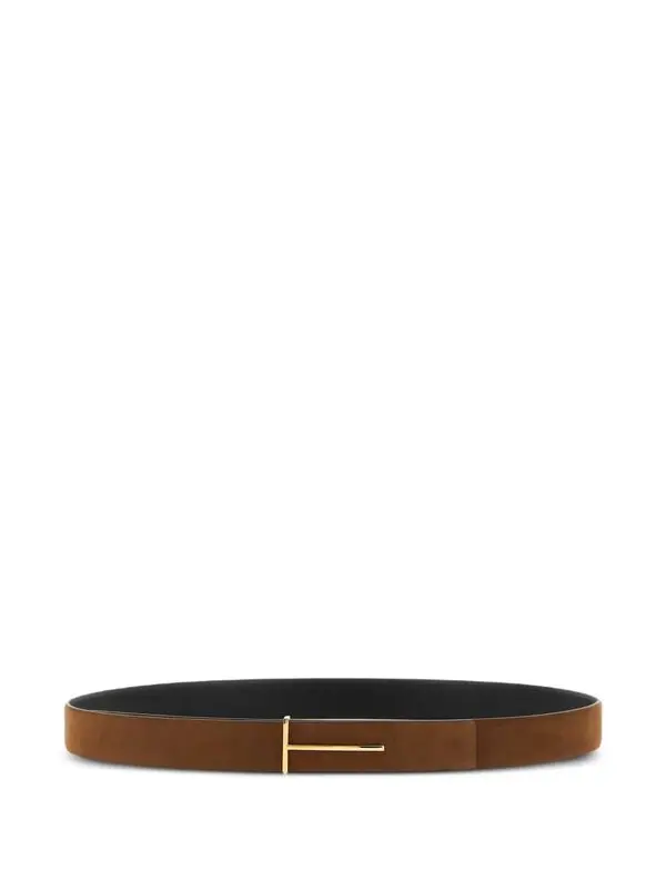TOM FORD Reversible Belt With Logo - Brown