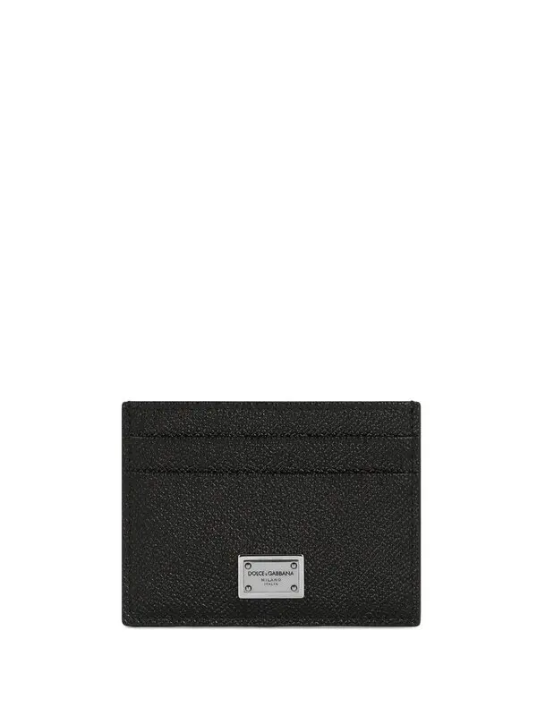 Dolce & Gabbana Card Holder With Logo Plaque - Black
