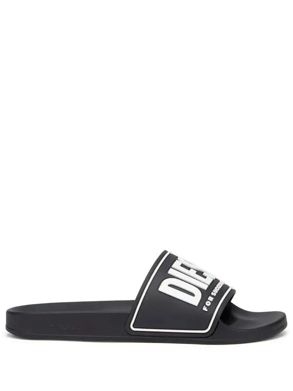DIESEL® Sa-mayemi Cc Slides With Logo - Black