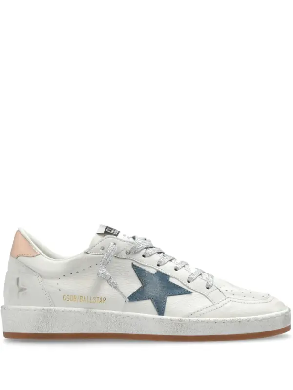 GOLDEN GOOSE Ball Star Sneakers With A Worn Effect - White