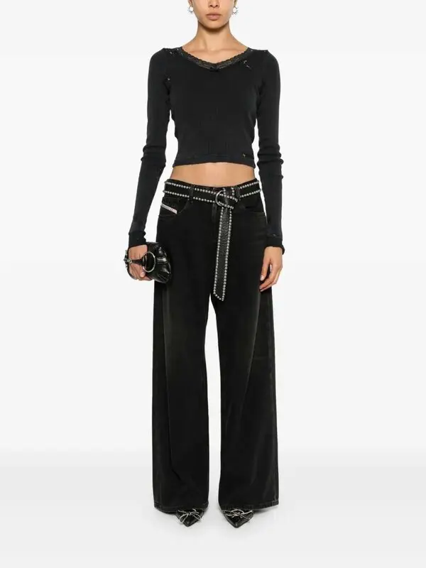DIESEL® D-sire Wide-leg Jeans - Black