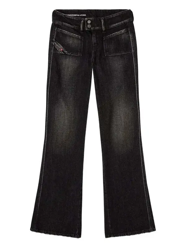 DIESEL® D-hush 09n50 Jeans With Appliqu - Black
