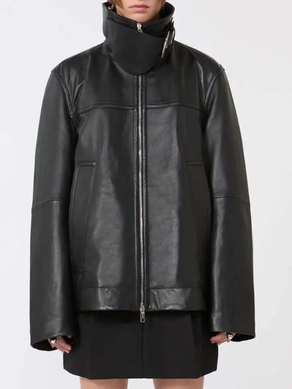 Sportmax Oversized Leather Jacket