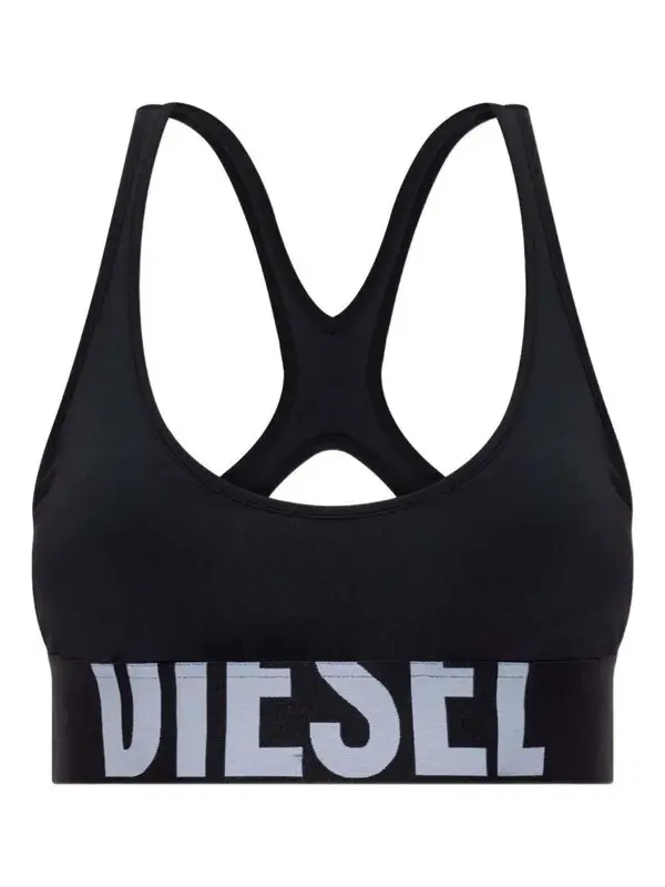 DIESEL® Allison-d-pop Logo Sports Bra - Black