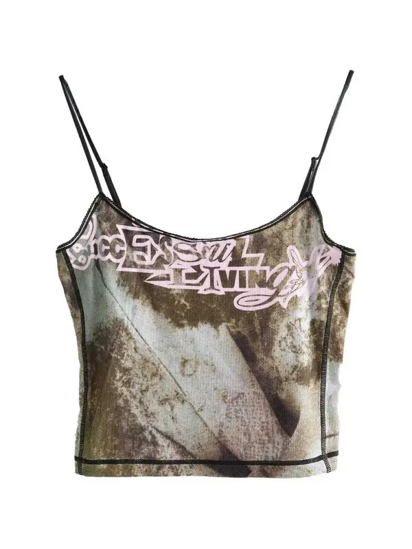 DIESEL® Graphic Print Top - Brown