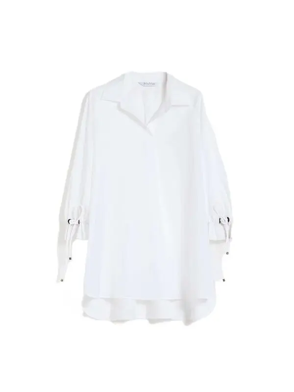 Max Mara Cotton Poplin Blouse Optic - White