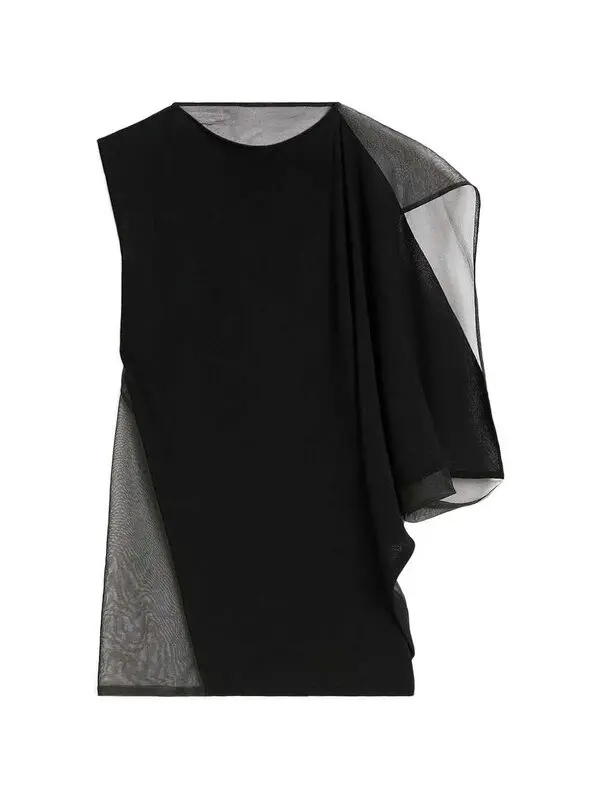 Sportmax Asymmetrical Blouse - Black