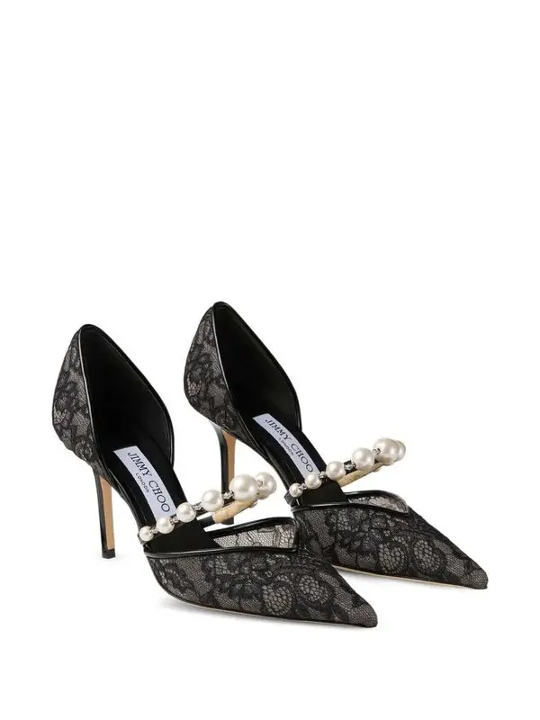 JIMMY CHOO Aurelie 85mm Lace Pumps