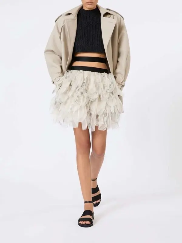 Max Mara Sleeveless Crop Sweater In Plain Cotton
