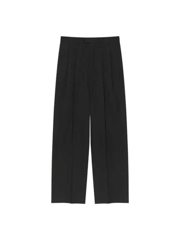 Givenchy Double-pleated Trousers In Grain De Poudre Wool - Black