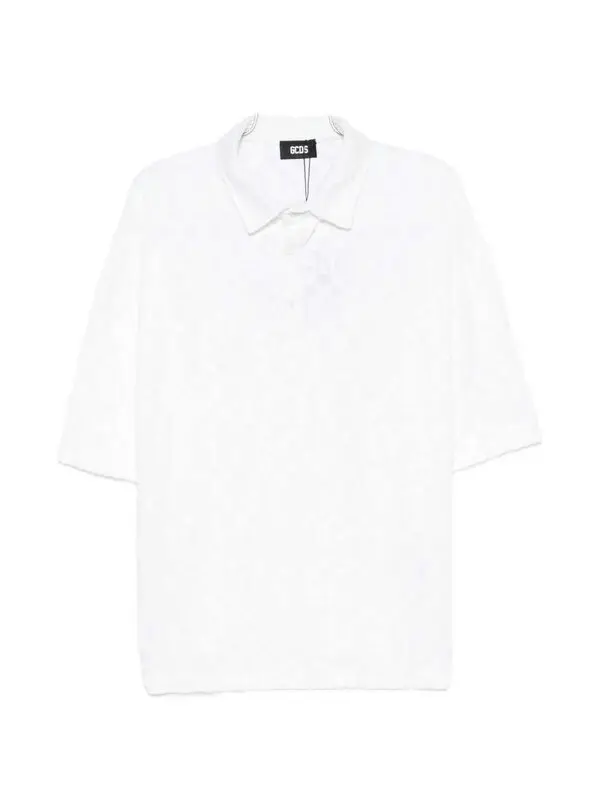 Gcds Terrycloth Polo With Jacquard Logo