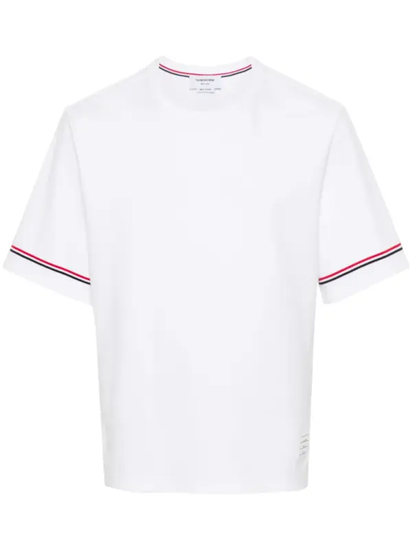 Thom Browne Rwb Stripe T-shirt - White