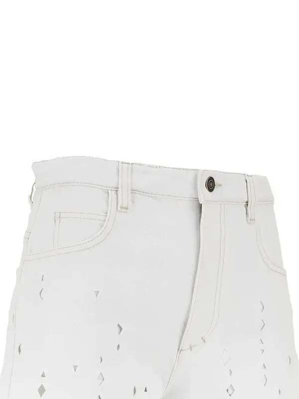 MARANT Shorts With Frayed Hem And Cutouts