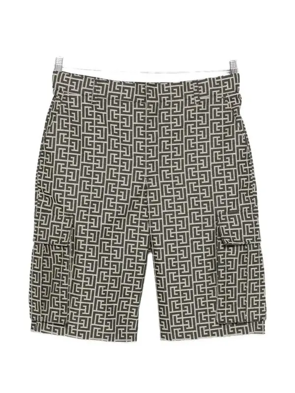 Balmain Monogrammed Cargo Shorts - Multi