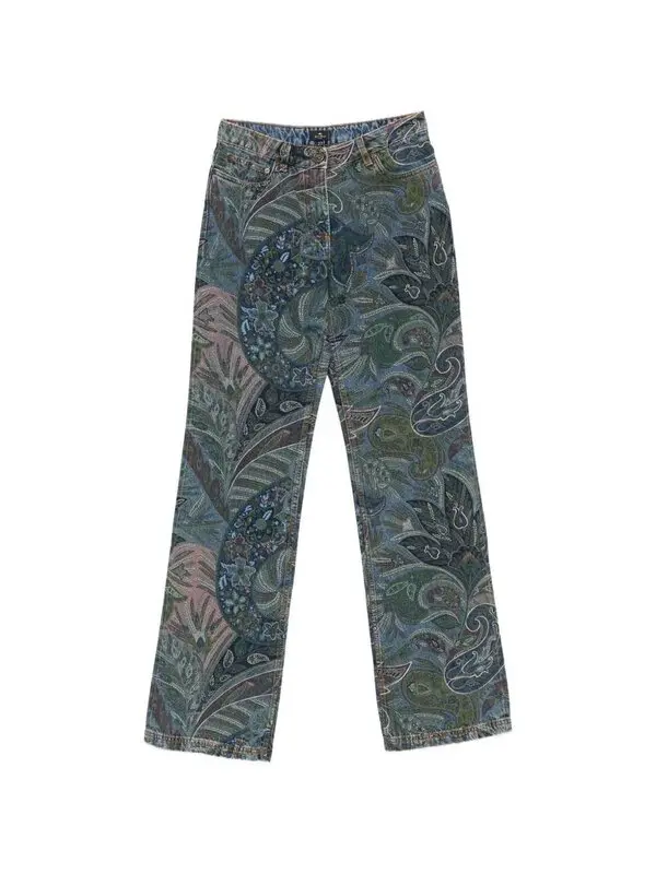 Etro Paisley Print Jeans - Blue