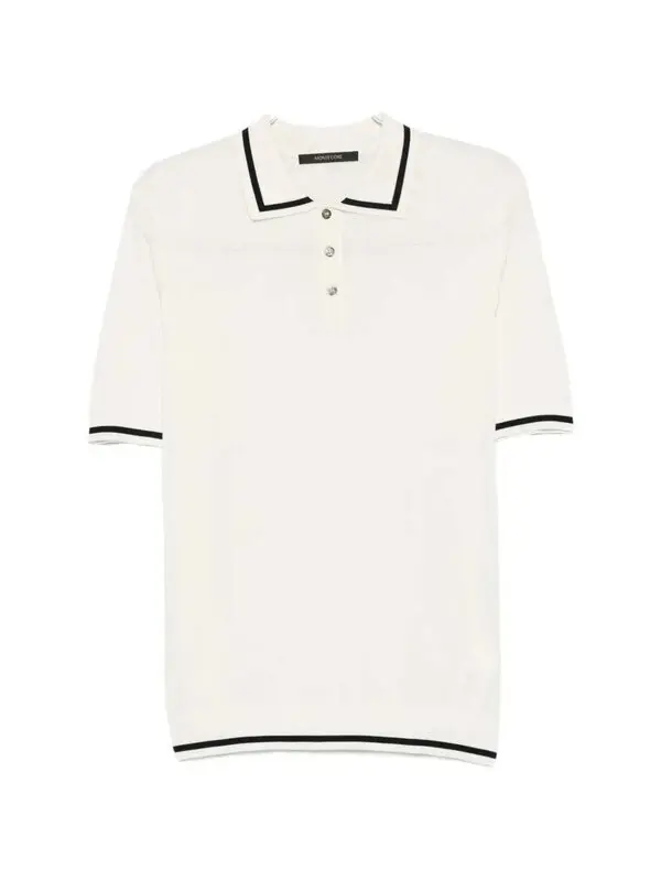 MONTECORE Knit Polo With Contrasting Trim