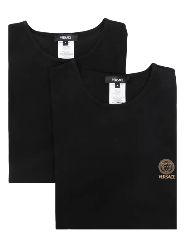 Versace T-shirt With Medusa Print - Black