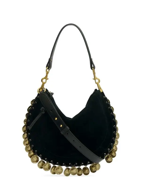 MARANT Oskan Soft Shoulder Bag With Medallions - Black