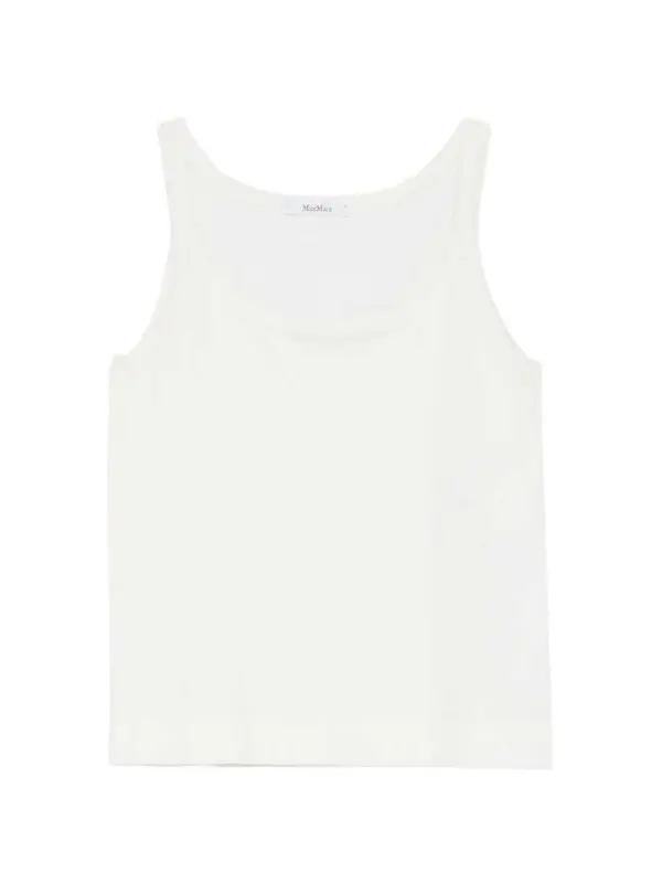 Max Mara Pumano Tank Top With Wide Neckline - White