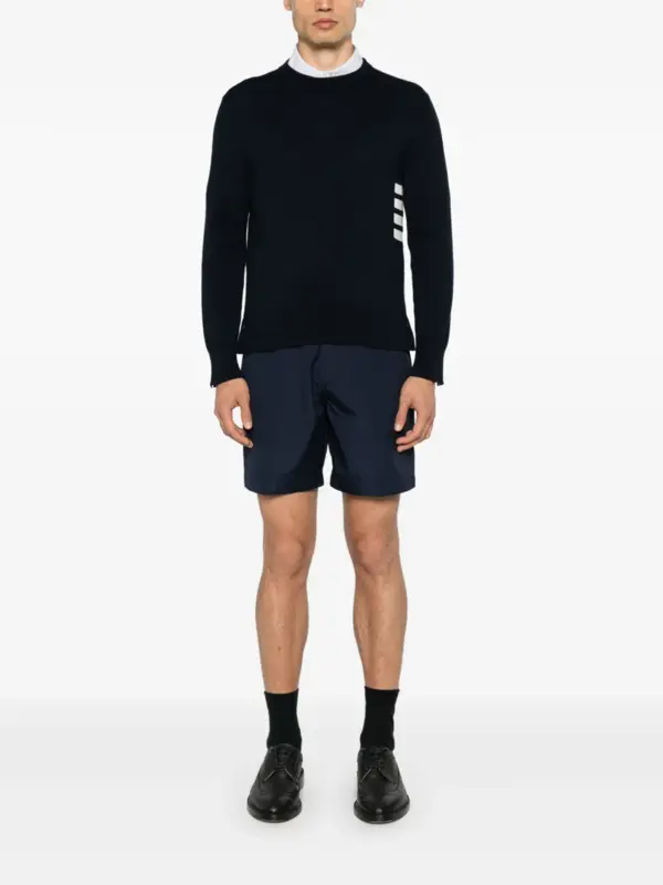 Thom Browne 4-stripe Detail Fine Knit Sweater