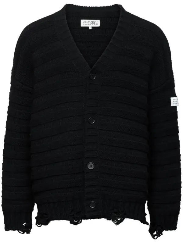 Thom Browne V-neck Cardigan - Black