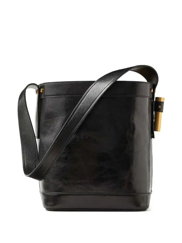 Versace Pivot Small Leather Bucket Bag