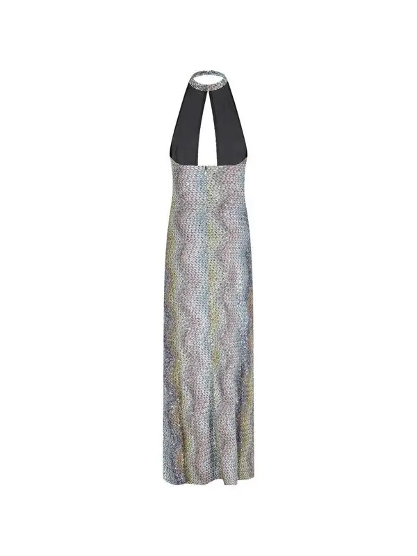 Missoni Long Lamé Dress With Sequins