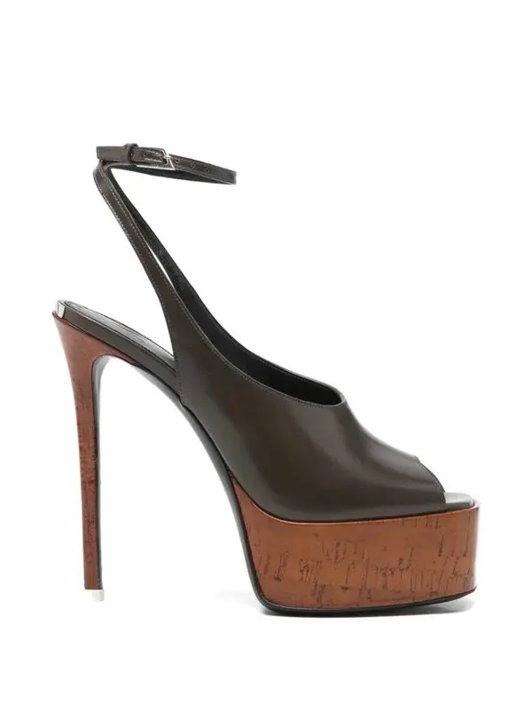 Attico Ornella Platform Sandals - Green