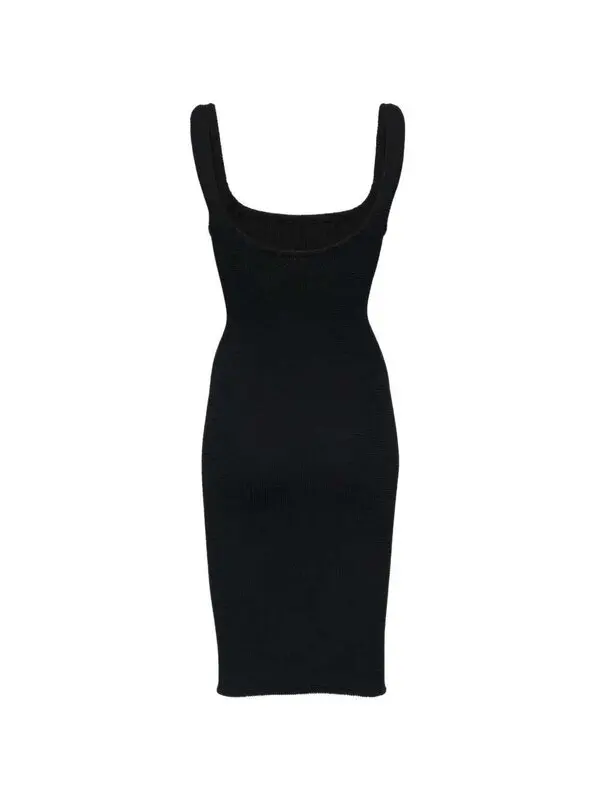 Hunza G Midi Dress With Square Neckline