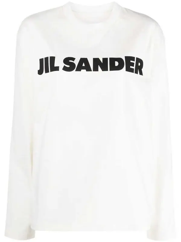 JIL SANDER Cotton Sweatshirt With Logo Print