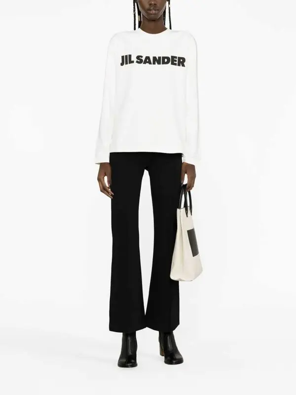 JIL SANDER Cotton Sweatshirt With Logo Print