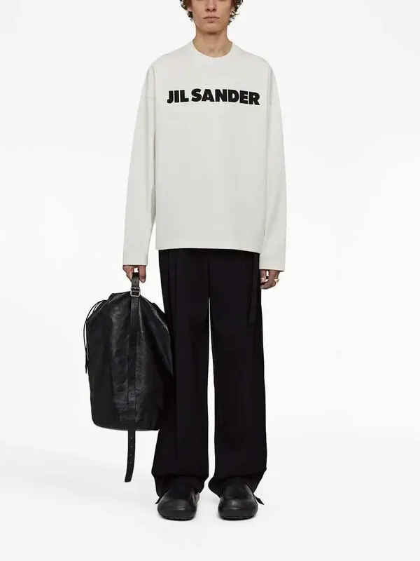 JIL SANDER Long-sleeved Shirt With Logo Print