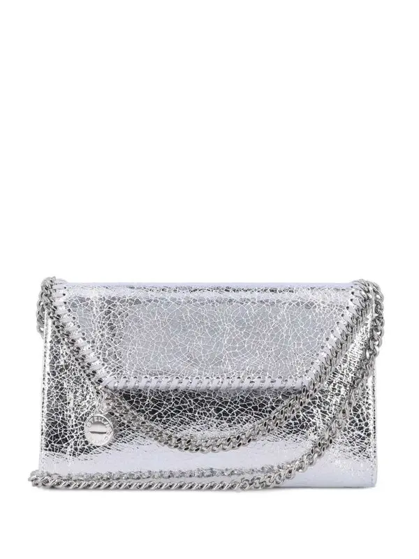 Stella McCartney Falabella Crackle-effect Crossbody Bag - Metallic