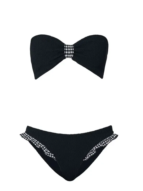 Hunza G Check Jean Bikini - Black