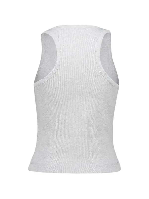Casablanca Ribbed Tank Top With Logo Print