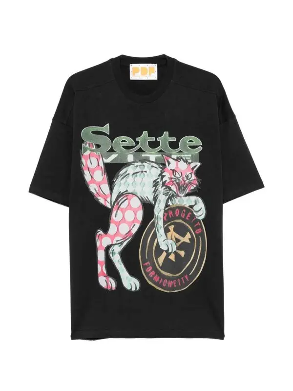 Casablanca Graphic Print T-shirt - Black
