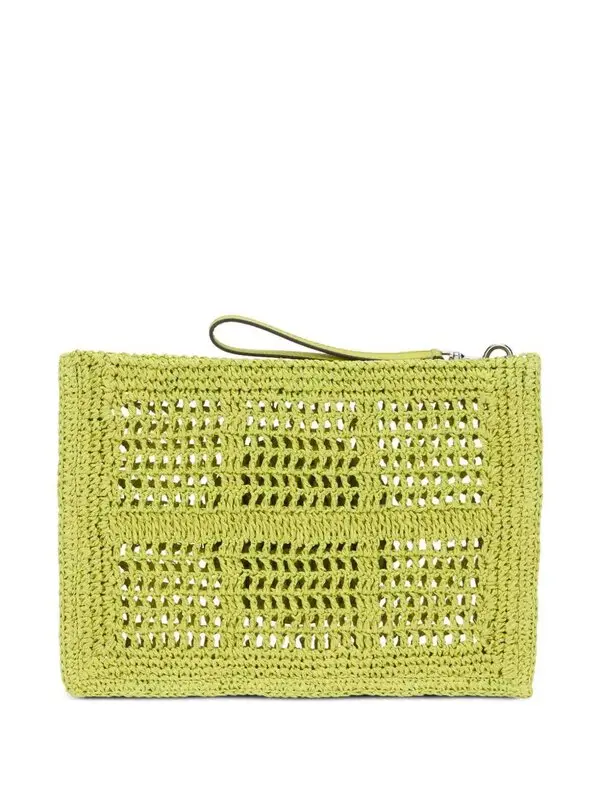 Tory Burch Ella Clutch With Logo Appliqu