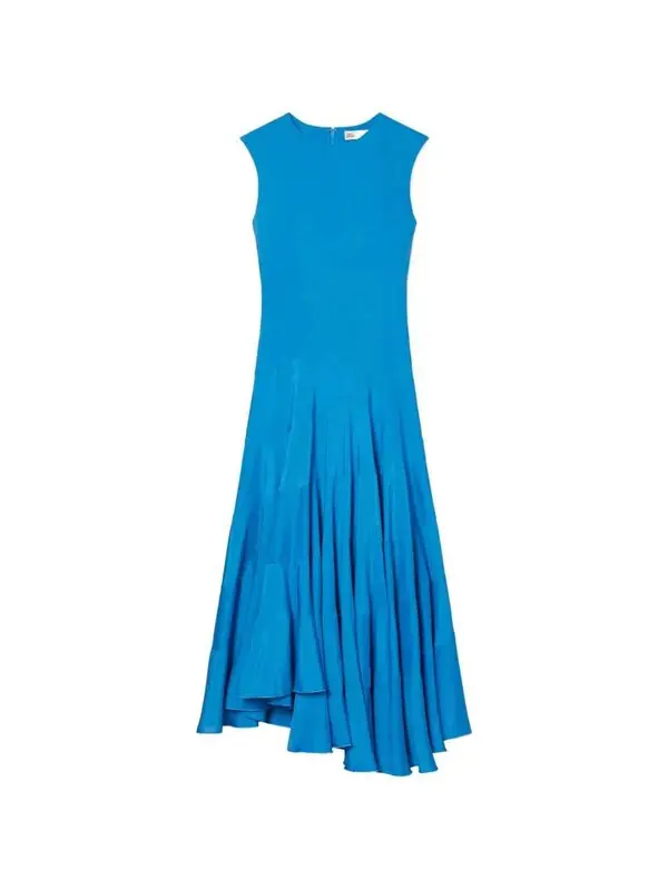 Tory Burch Cotton And Silk A-line Dress - Blue