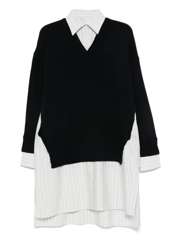 Stella McCartney Robe Midi À Col Ras Du Cou - Blue