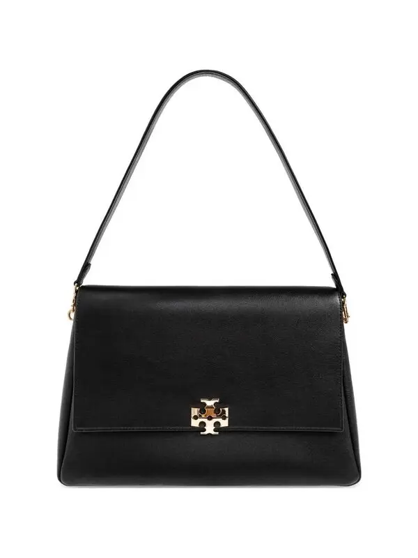 Tory Burch Leather Tote Bag With Logo Plaque - Black