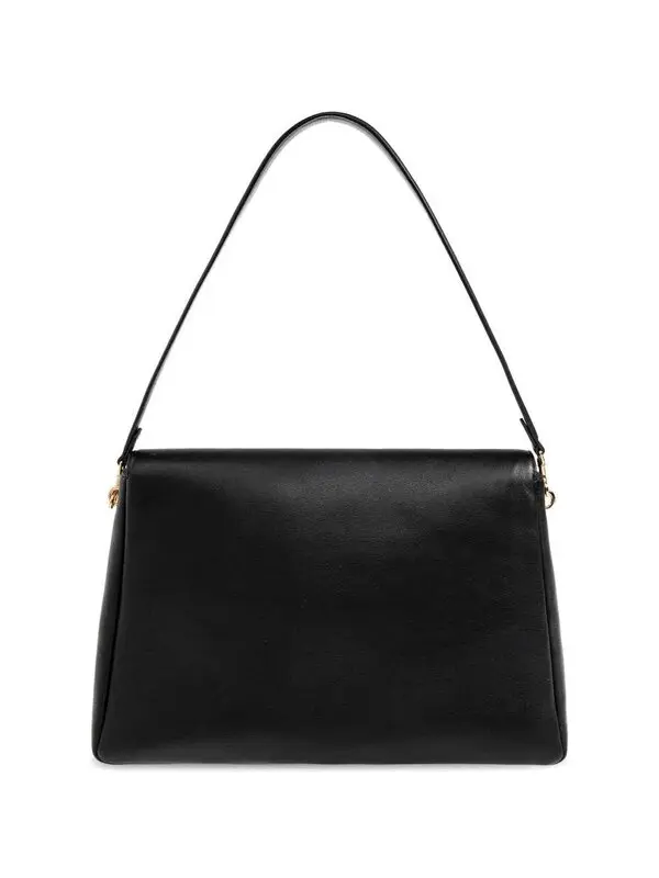 Tory Burch Leather Tote Bag With Logo Plaque