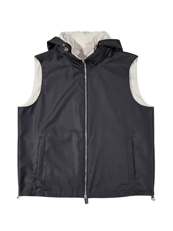 MONTECORE Zip-up Hooded Vest - Blue