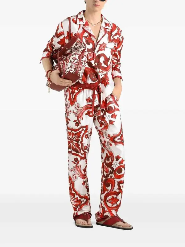 Dolce & Gabbana Vanity Twill Shirt With Majolica Print