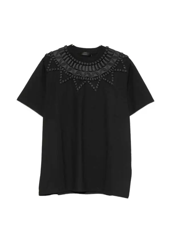 RAXXY T-shirt With Quilted Details - Black