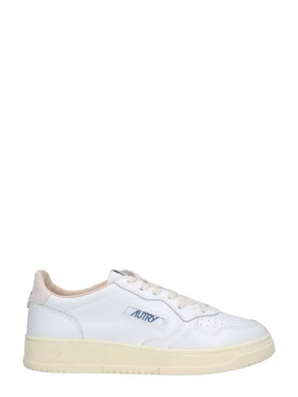 AUTRY Medalist Low Bj04 Leather/suede/logo /snow - White
