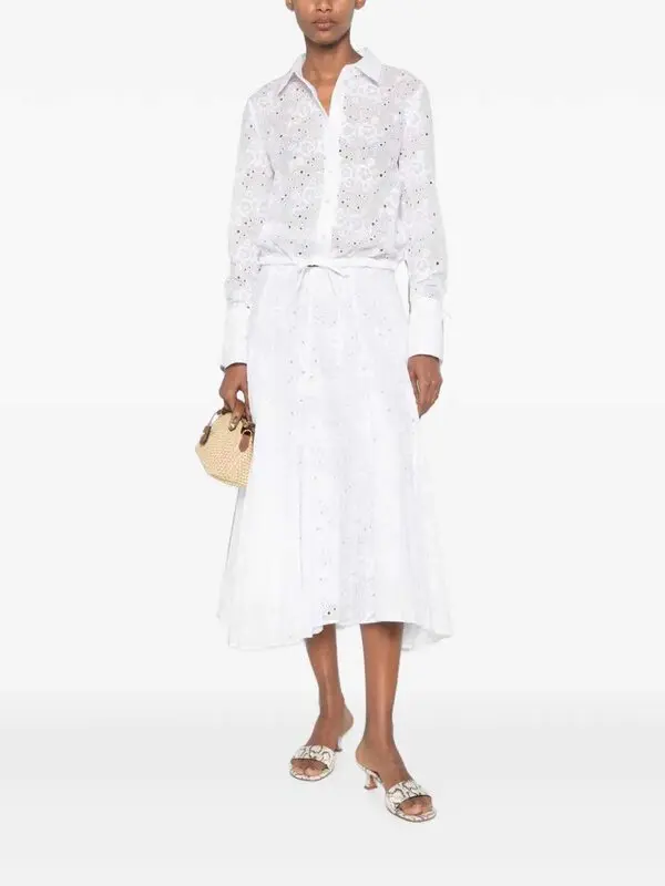 Tory Burch Floral Broderie Anglaise Shirt