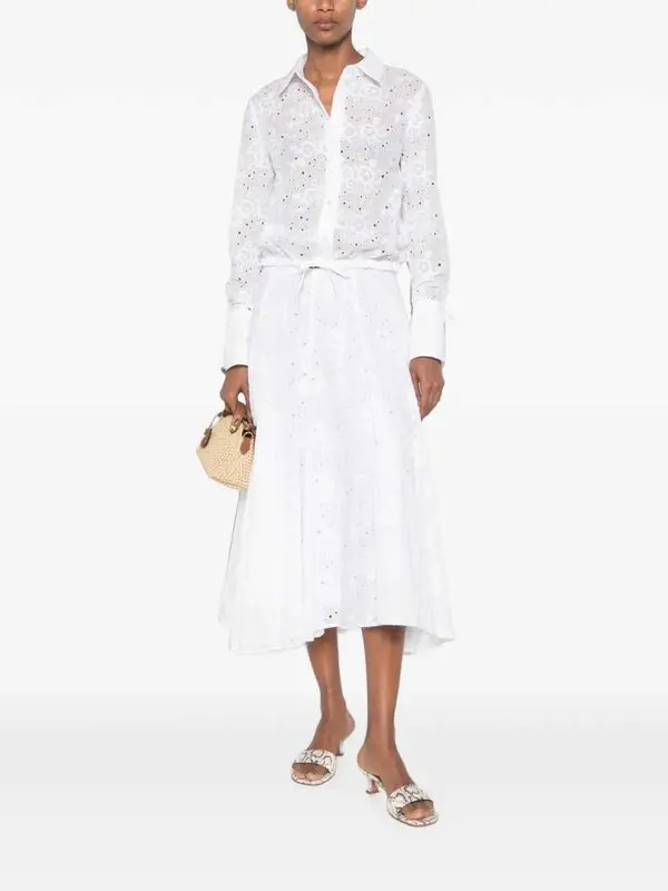 Tory Burch Broderie Anglaise Midi Skirt