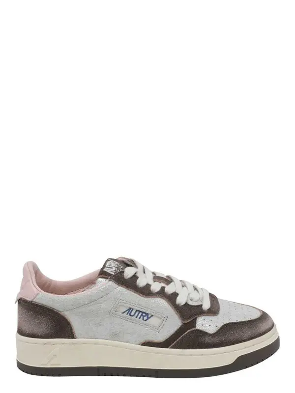 AUTRY Medalist Low Wom Yb02 Laminated Suede/suede Silver/mustang Sugar - Multi