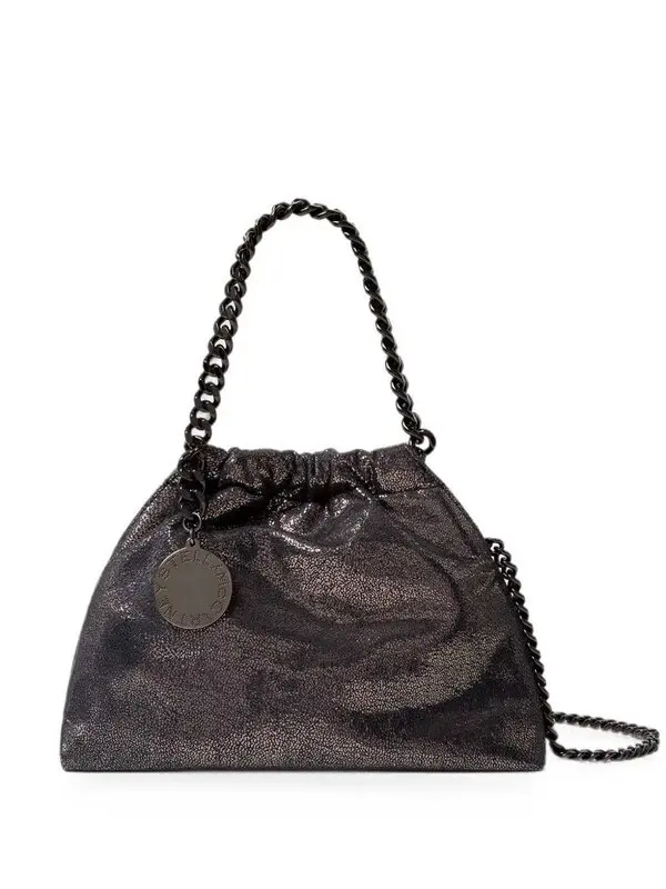 Stella McCartney Falabella Mini Tote Bag With Crackle Effect - Blue